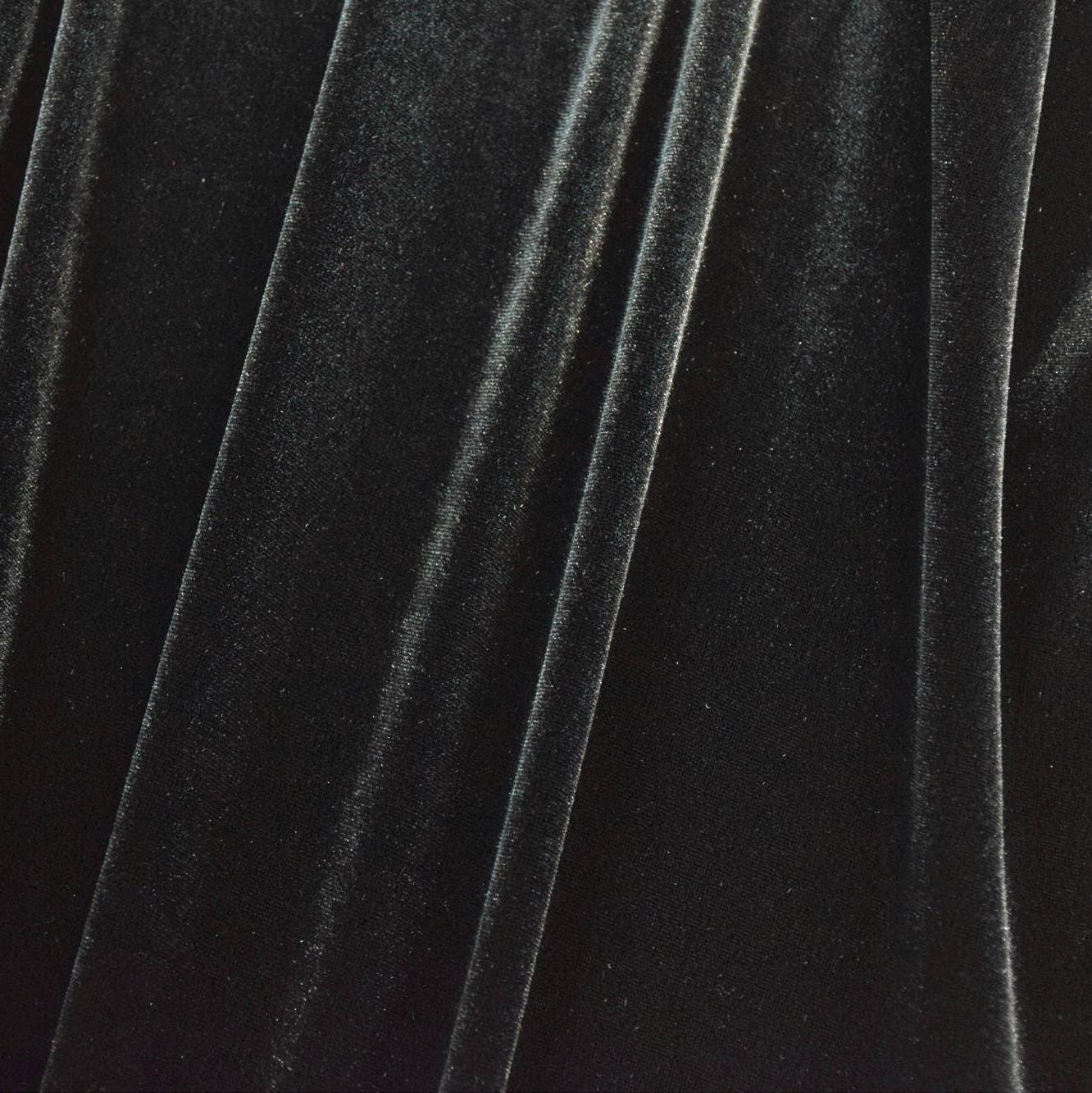 Solid Black Stretch Velvet Fabric (by the Yard) - Etsy