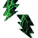 Green Lightning UV Bolt Pasties Body Stickers Thunder Black Light ...