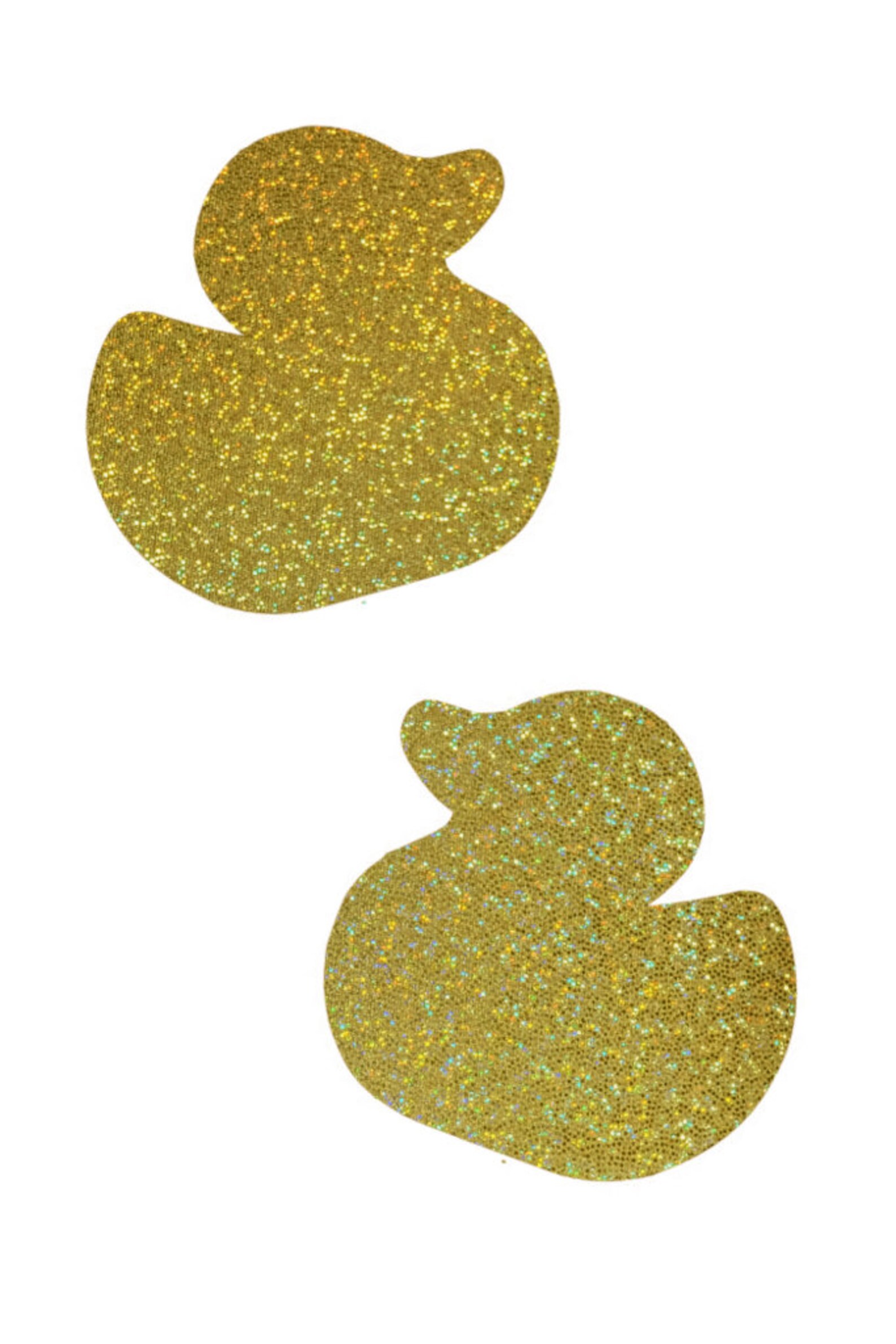 Gold Sparkly Jewel Rubber Ducky Pasties Body Stickers Shiny | Etsy