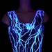 Neon UV Glow Blue Lightning Crop Tank-1500111 - Etsy