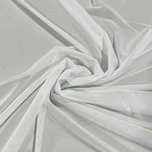 Four Way Stretch White Mesh Fabric (by the Yard) - Etsy