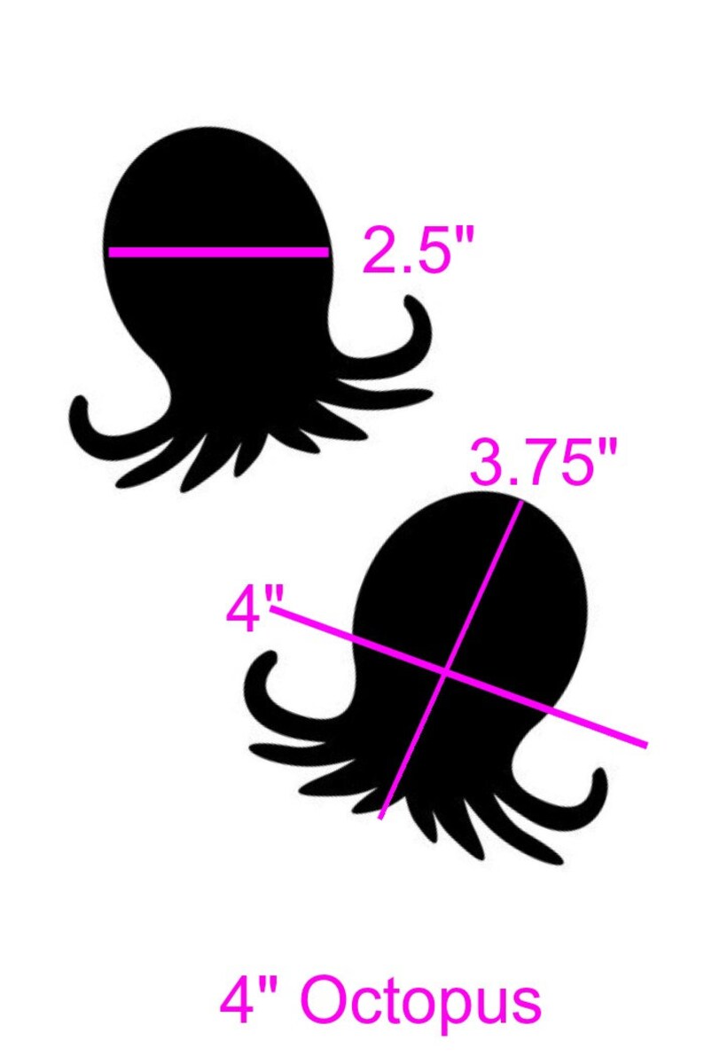 UV Glow Worm Octopus Pasties Body Stickers Ocean Aquatic Black - Etsy