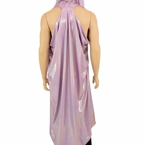 Reversible Hooded Racerback Duster Lilac Holographic / UV Glow Galaxy ...