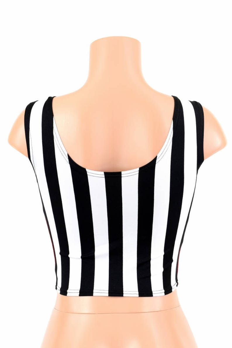 Two Tone Tank Style Crop Top Front to Back Reversible in Red - Etsy