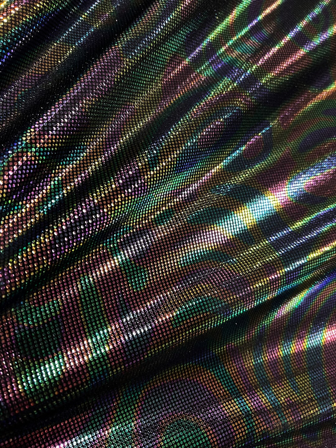 Oil Slick Four Way Stretch Spandex Fabric by the Yard - Etsy