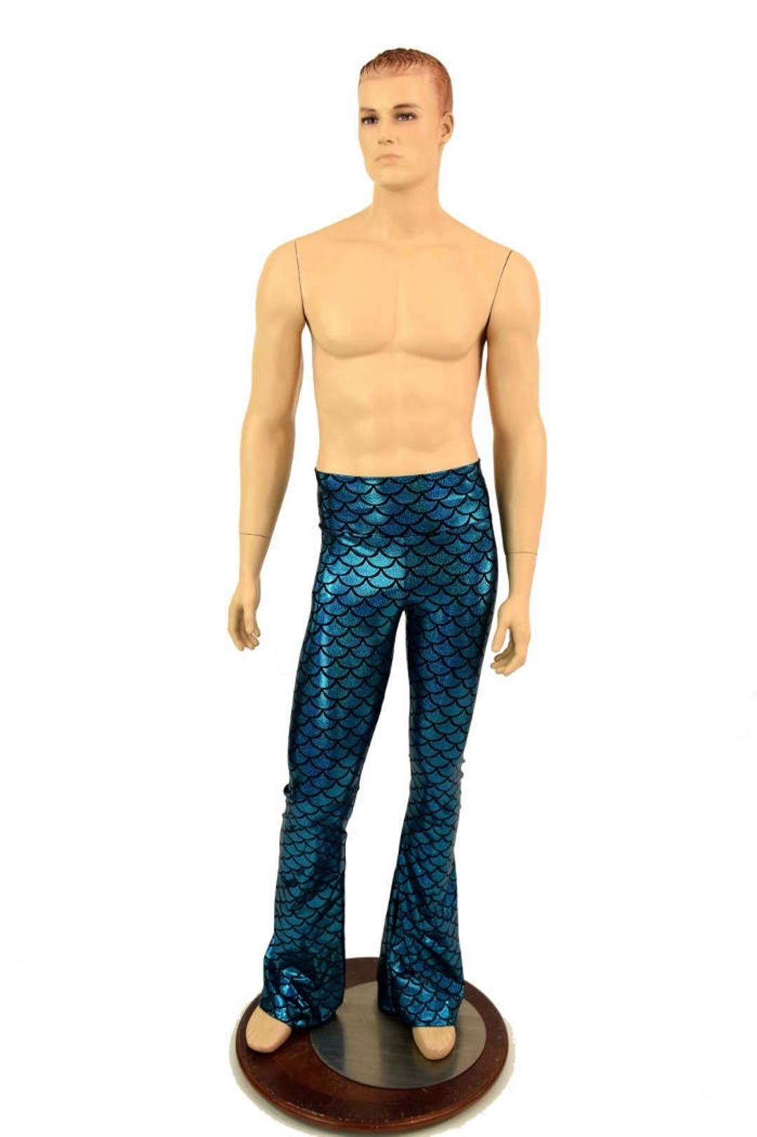 Mens Turquoise Dragon Scale Holographic Bootcut Leggings - 154840 - Etsy