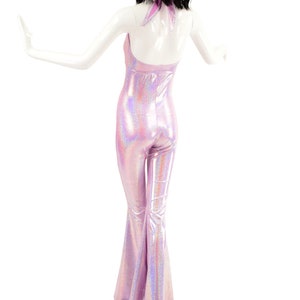 Lilac Holographic Monroe Halter Top Catsuit With Solar Flare Leg 157415 ...