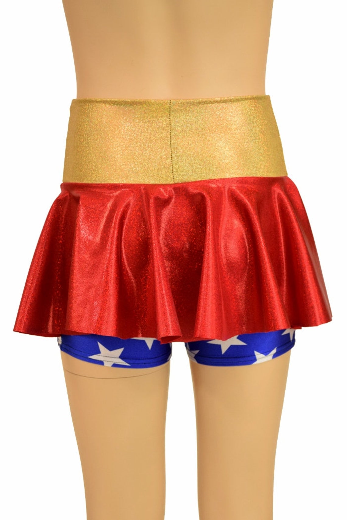 Kids Super Hero Ruffle Rump Dance Shorts // Gold SJ Waistband - Etsy