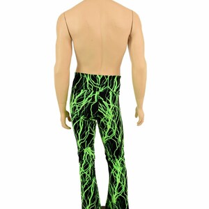 Mens Neon UV Glow Green Lightning Bootcut Pants -155091 - Etsy
