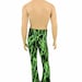 Mens Neon UV Glow Green Lightning Bootcut Pants -155091 - Etsy