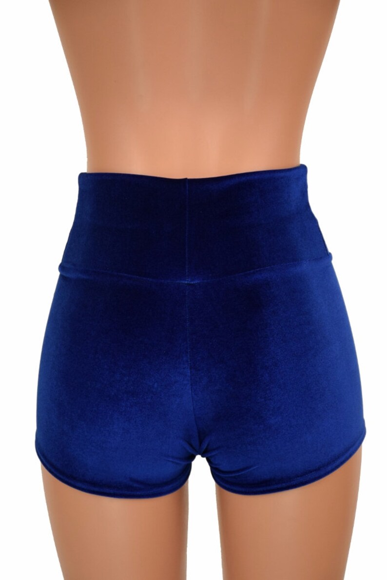 Sapphire Velvet High Waist Shorts 156312 - Etsy