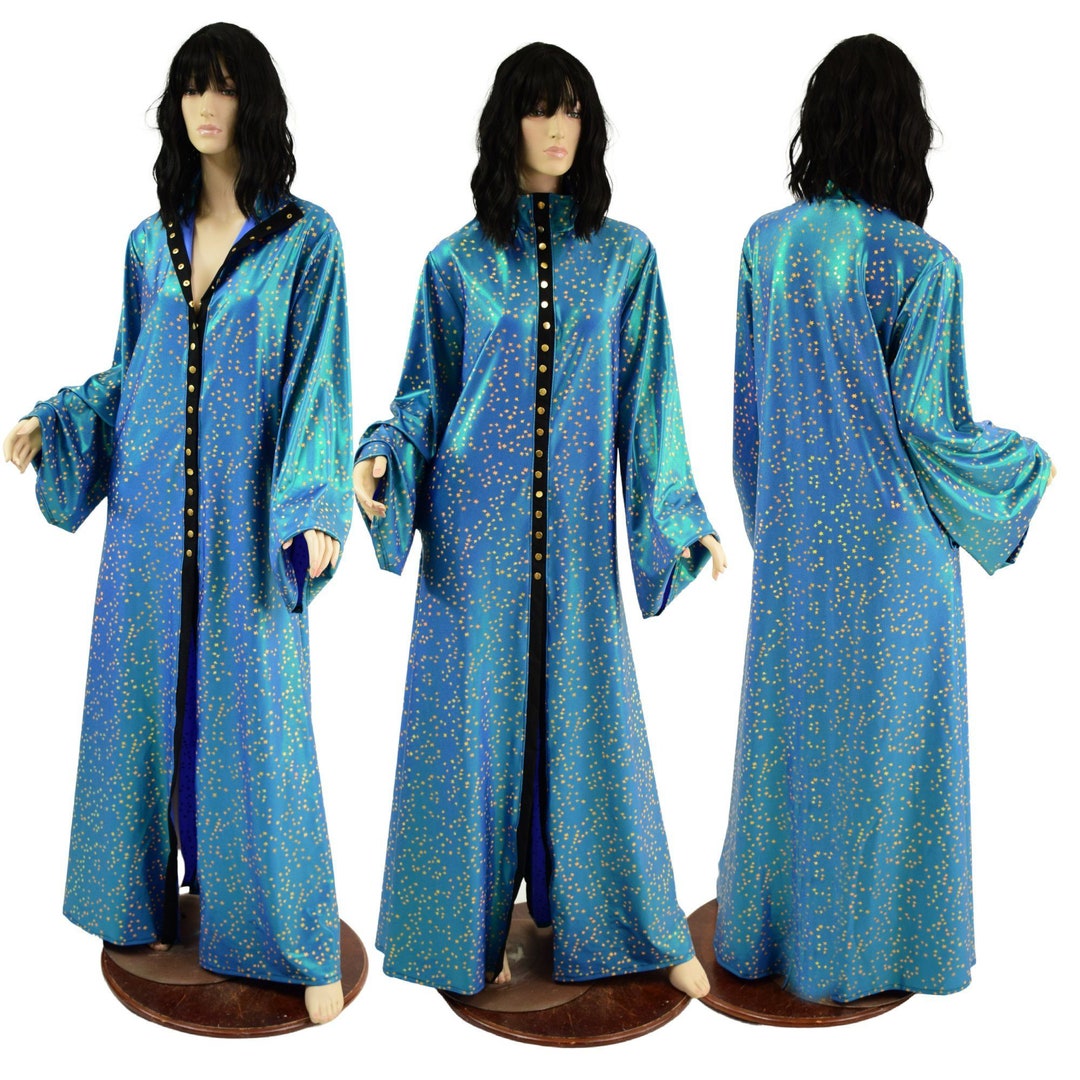 Mens or Unisex Matrix Cloak in Stardust With Bell Sleeves, Short Collar ...
