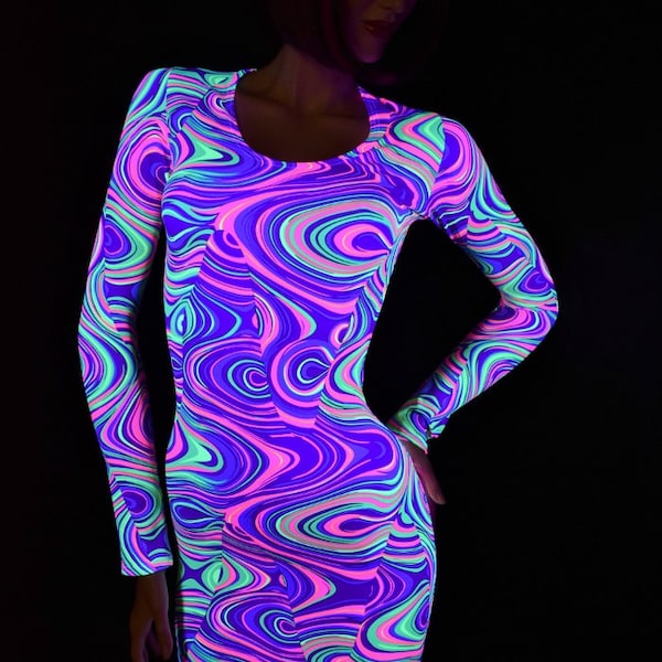 Neon Glow Party Dress - Etsy