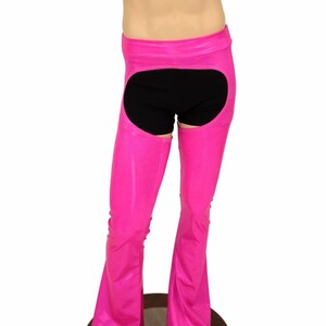 Mens Mid Rise Pink Sparkly Jewel Bootcut Spandex Chaps (SHORTS NOT ...