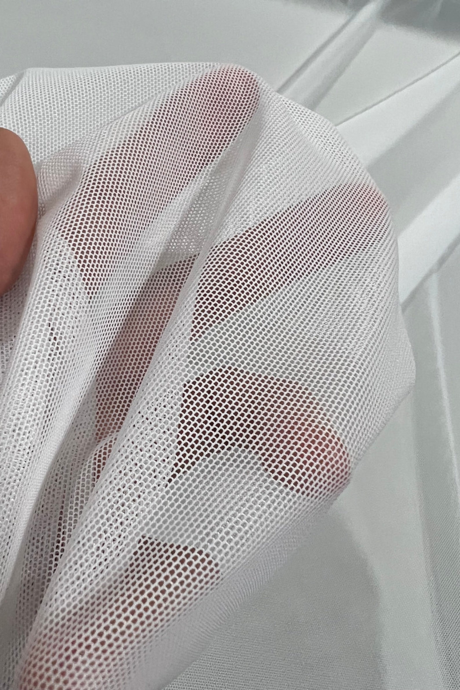 Four Way Stretch White Mesh Fabric (by the Yard) - Etsy
