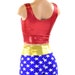 2PC Red Metallic Tank Top Blue & White Star Print High Waist - Etsy