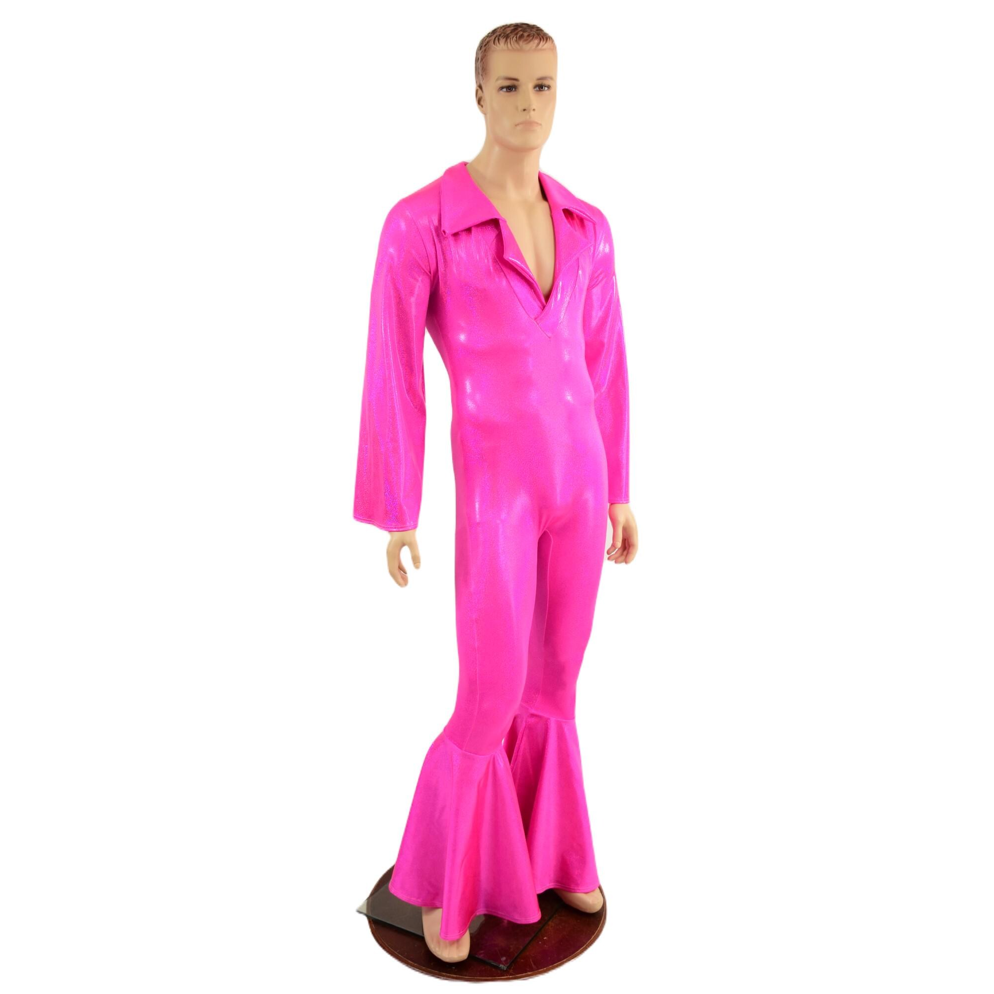 Men Waterloo Catsuit With Bell Bottoms, Bell Sleeves, and Plunging ...
