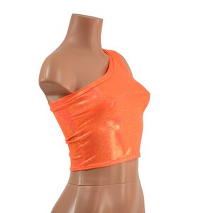 Orange Sparkly Jewel One Shoulder Crop Top 157895 - Etsy