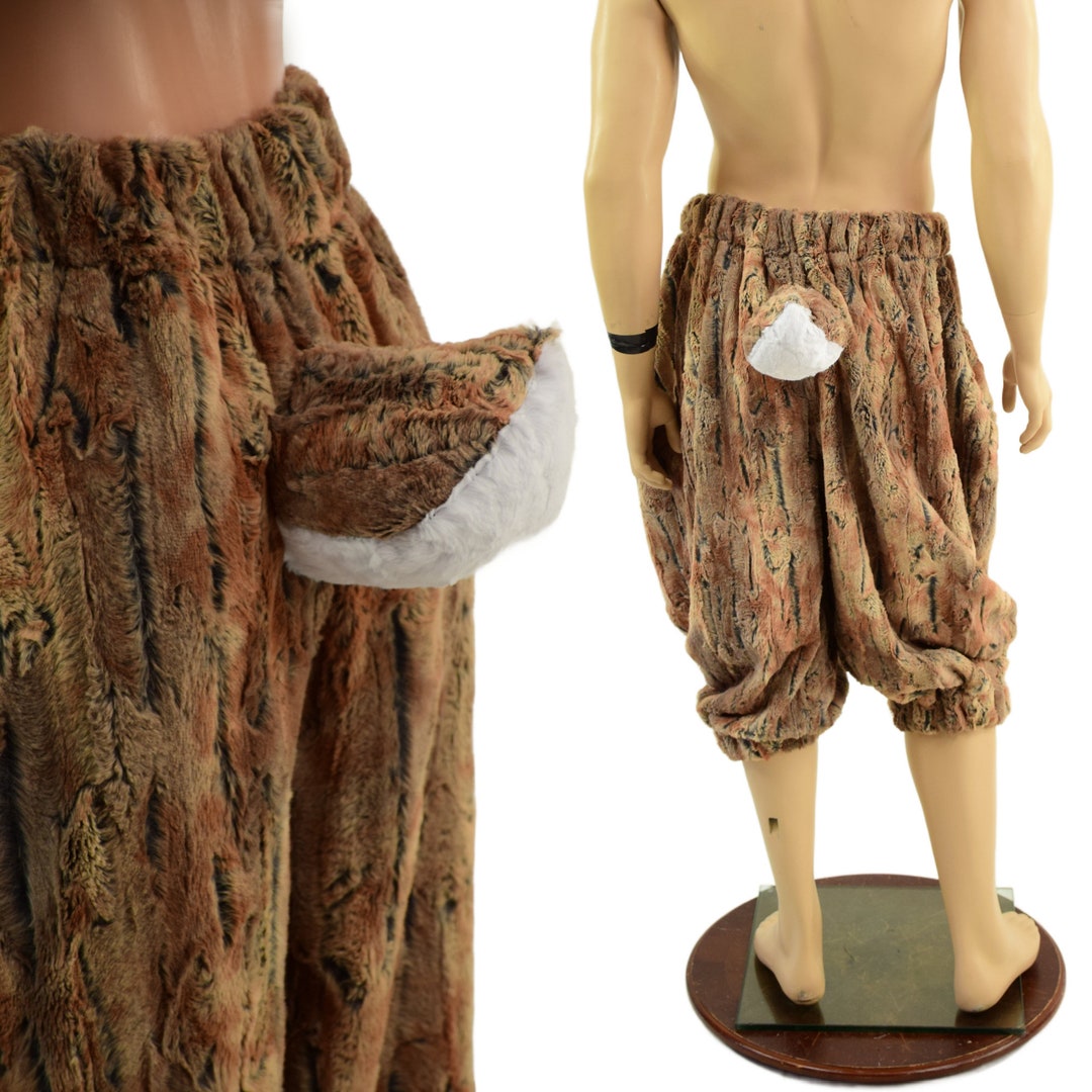 Amber Fox Satyr Minky Faux Fur Pants With Tail 15810277 - Etsy