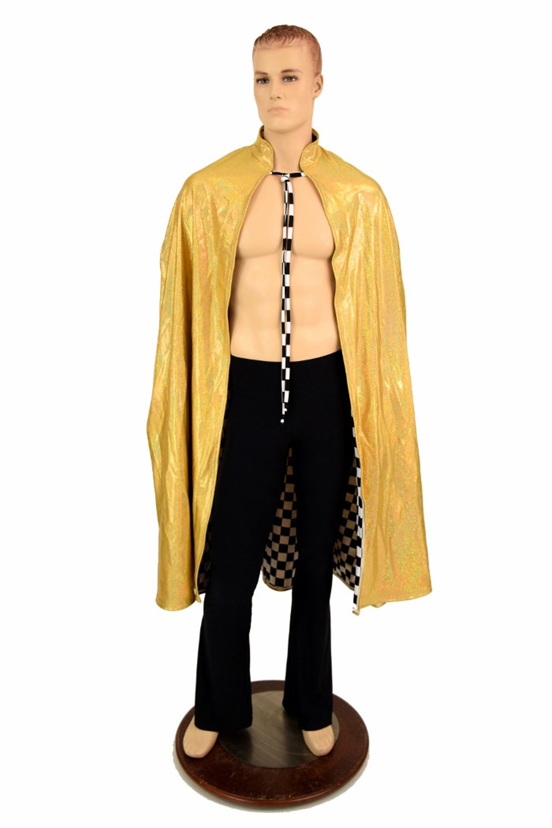 50" or 60" Unisex Long Full Length REVERSIBLE Gold Sparkly Jewel ...