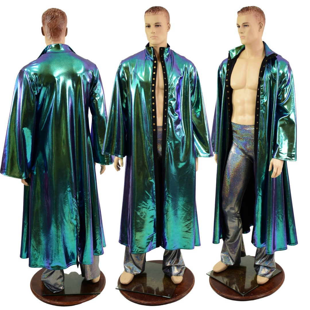 Mens or Unisex Matrix Cloak in Scarab With Bell Sleeves, Short Collar ...