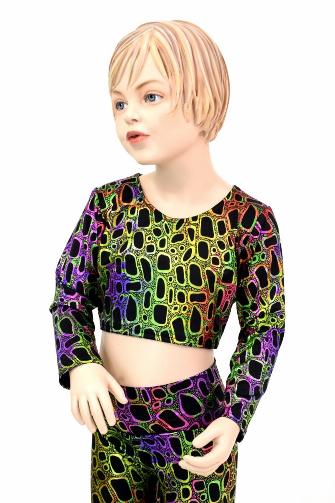 Girls Long Sleeve Crop Top TOP ONLY in Poisonous - 154648 - Etsy