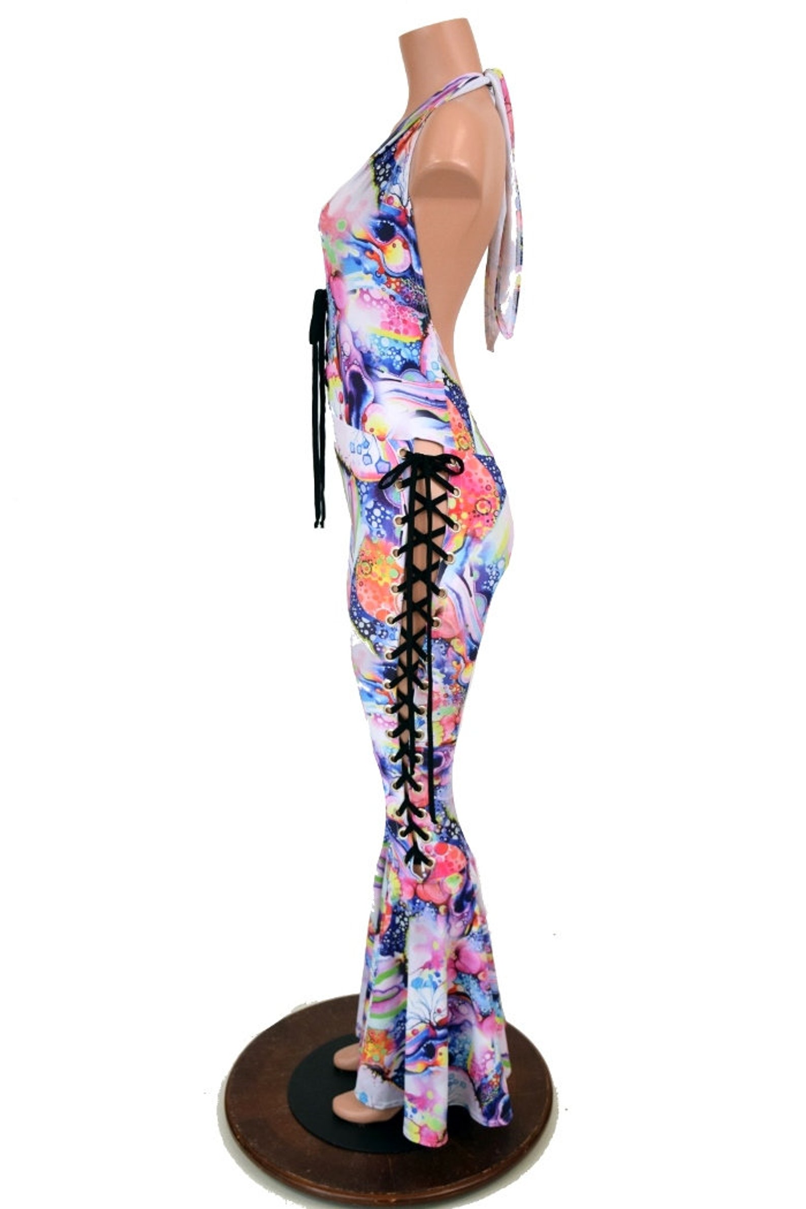 Dreamscape josie Halter Catsuit W/ Bell Bottom - Etsy