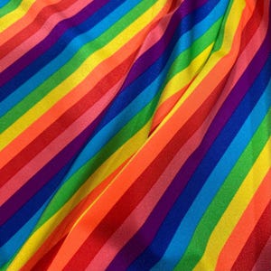 Rainbow Stripe P Four Way Stretch Spandex Fabric (by the Yard) - Etsy