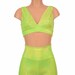 Lime Holographic UV Glow Starlette Bralette & High Waist Shorts 2PC Set ...