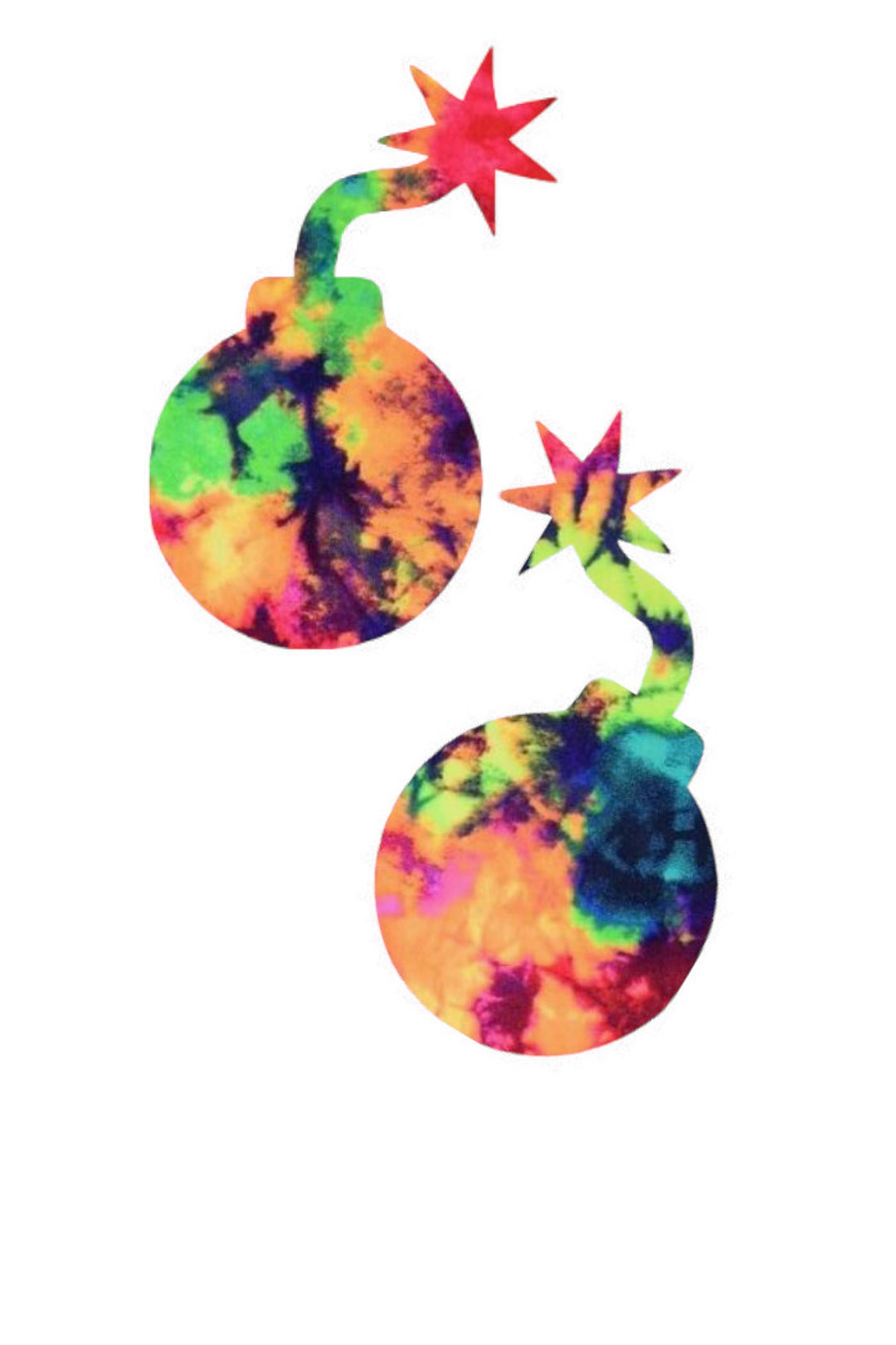 UV Glow Acid Splash Print Bomb Pasties Body Stickers TNT - Etsy