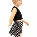 Kids Ruffle Rump Dance Shorts in Black & White Polka Dot Minnie Retro ...