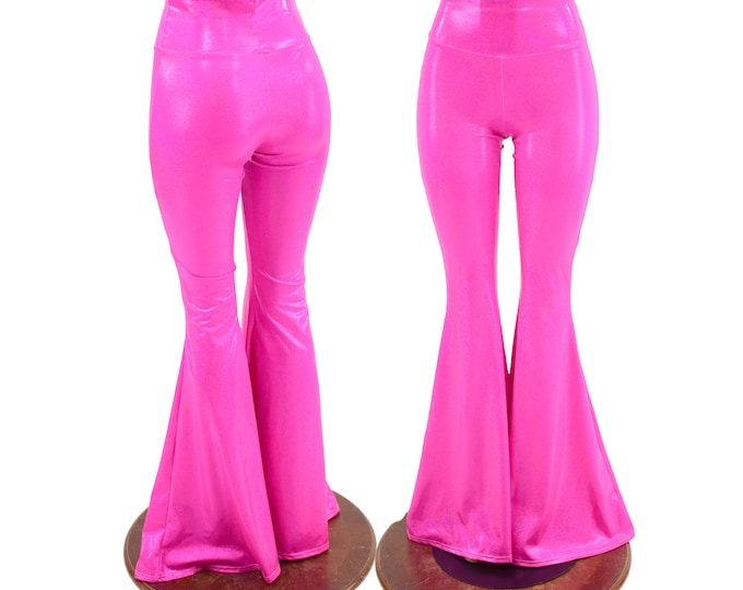 Neon Pink High Waist Solar Flares 157550 - Etsy