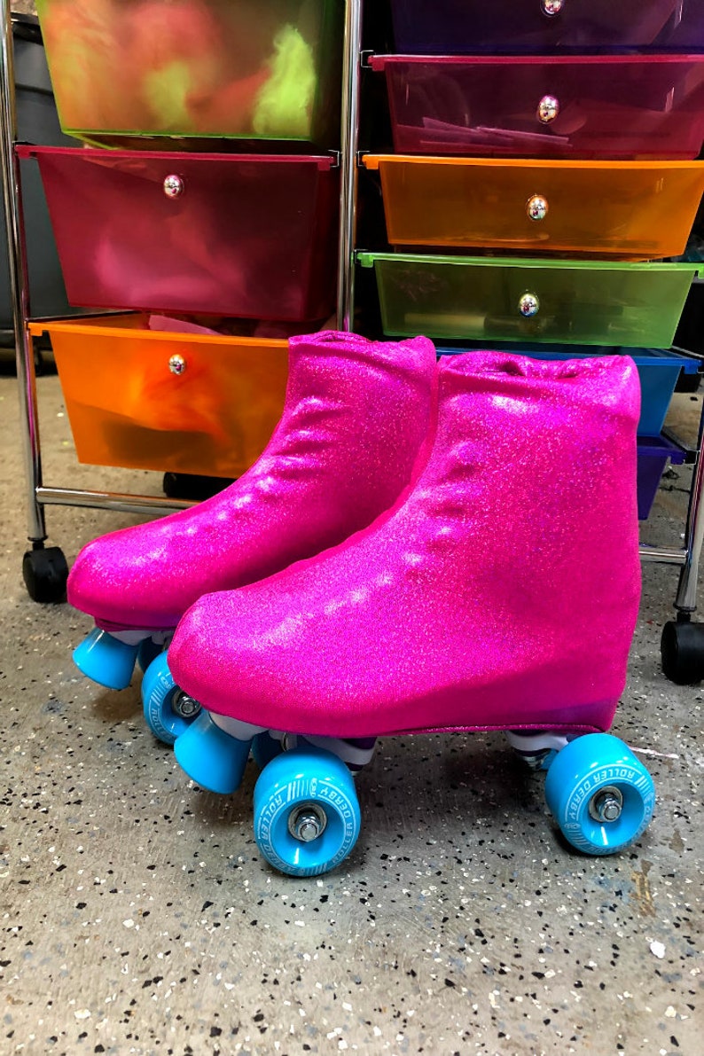 Pink Sparkly Jewel Holographic Neon Child Roller Skate Boot - Etsy