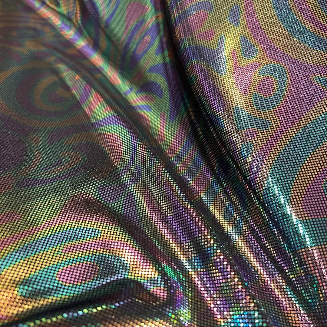 Oil Slick Four Way Stretch Spandex Fabric (by the Yard) - Etsy