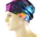 UV Glow Galaxy Print Slouchy Beanie Hat Stretchy Rave Festival Cap ...