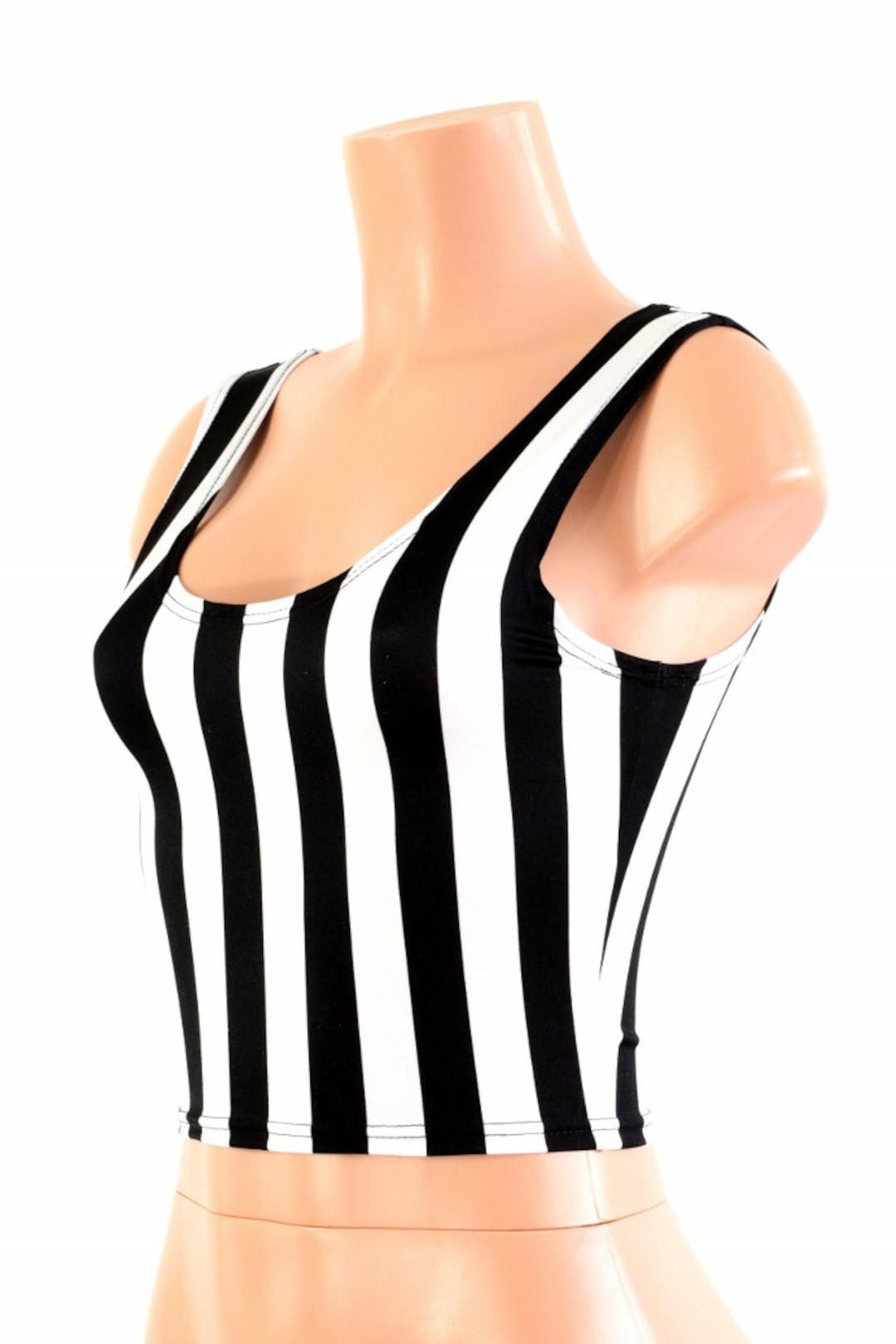 Black & White Striped Crop Tank 154259 - Etsy