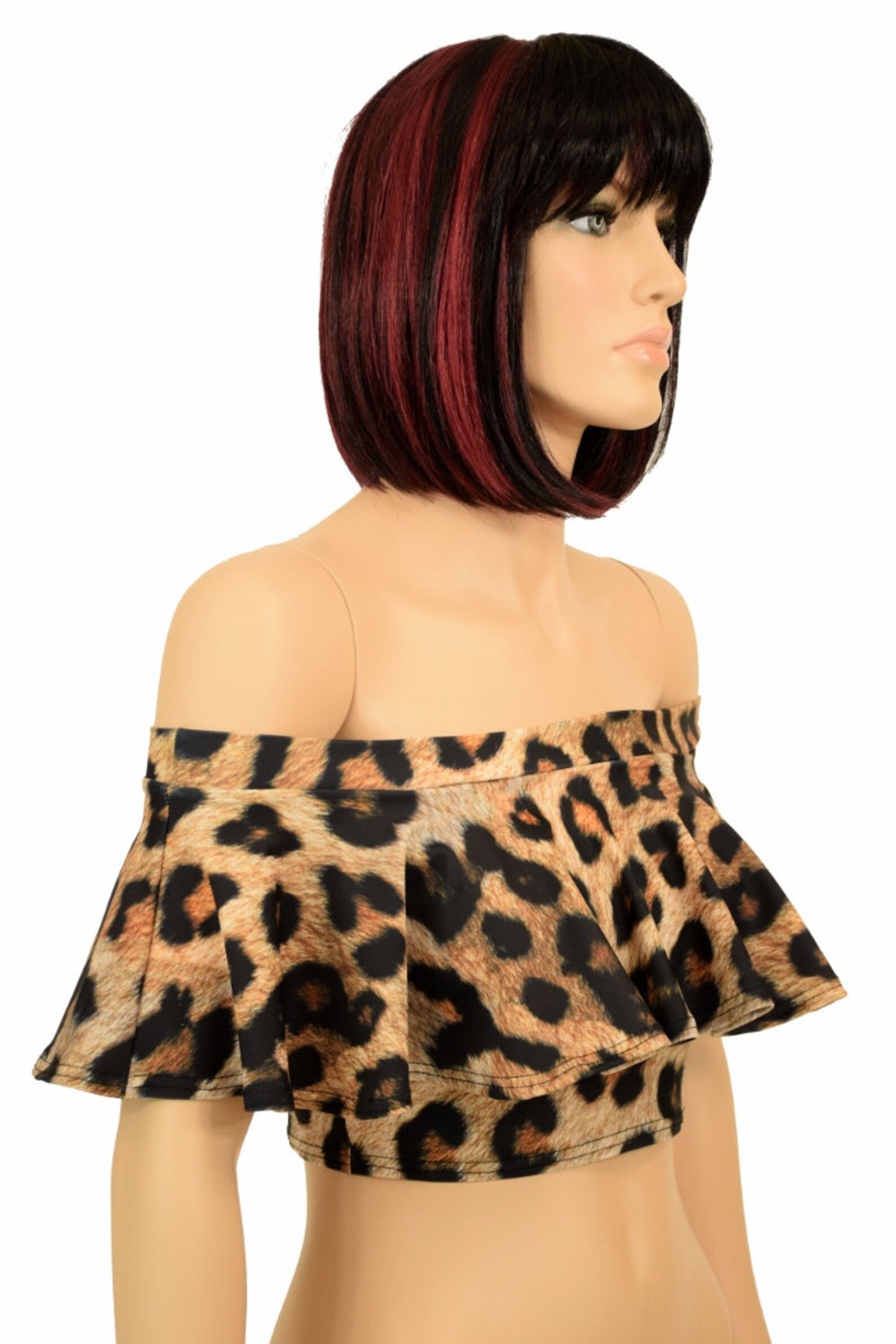 Leopard Print off Shoulder Crop Top - - Etsy