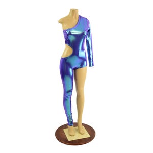 Moonstone Asymmetrical Catsuit With Boy Cut Leg and Waist Cutout - Etsy