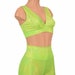 Lime Holographic UV Glow Starlette Bralette & High Waist Shorts 2PC Set ...