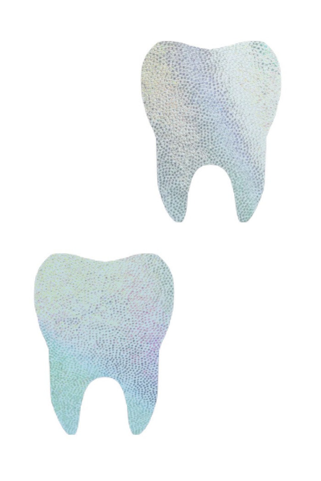 Flashbulb Holographic White Teeth Pasties Body Stickers Sparkly Shiny ...
