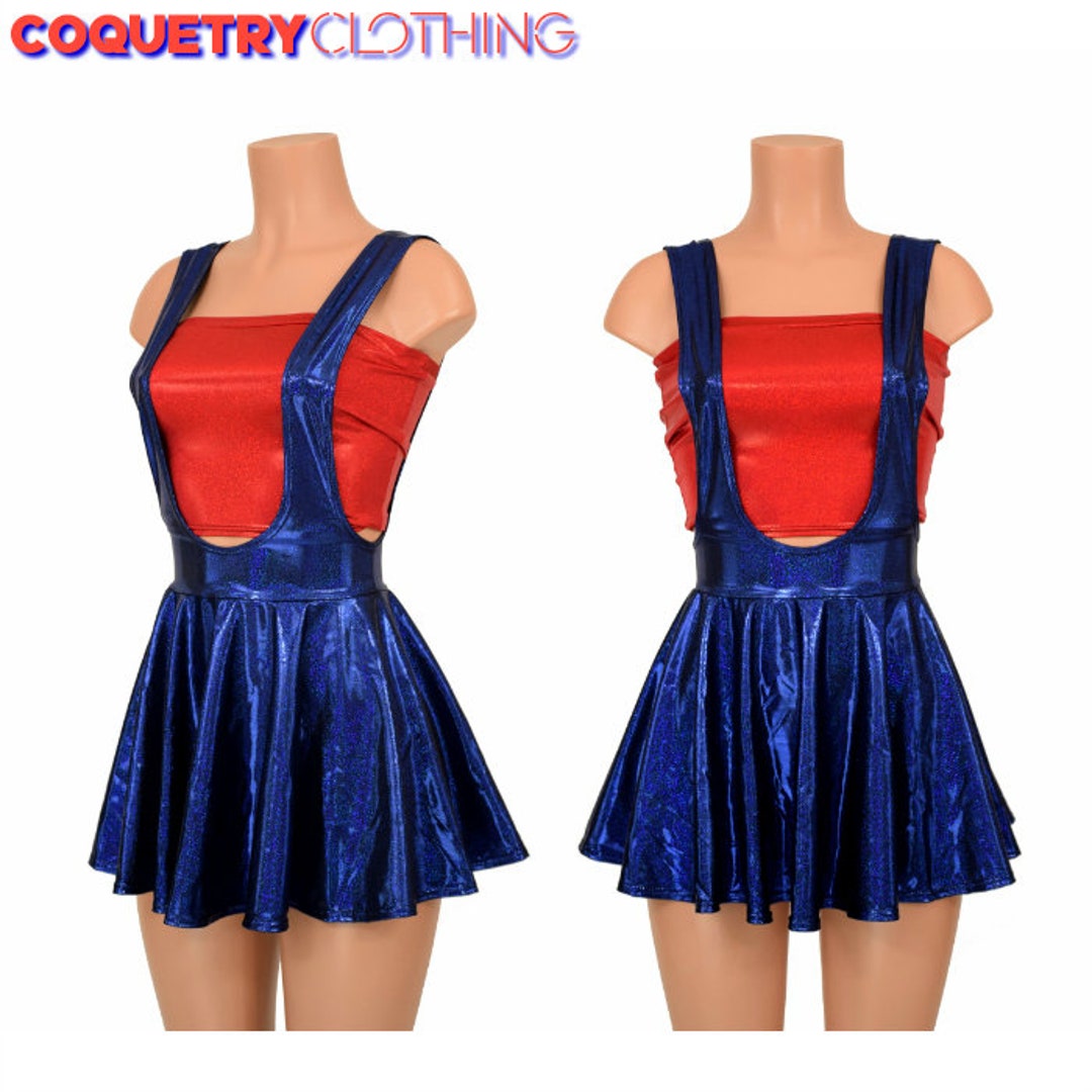 2PC plumber Brother Red Sparkly Jewel Tube Top & Blue Sparkly Jewel ...