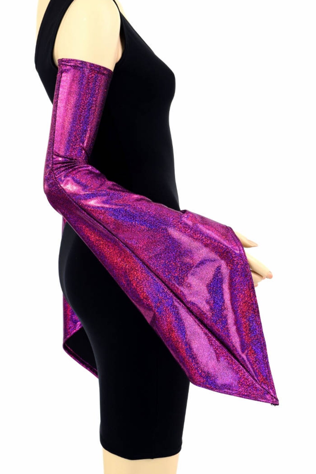Fuchsia Sparkly Jewel Pixie Arm Warmer Sleeves Rave Festival ...
