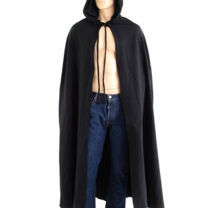 Grim Reaper Long Black Zen Cape Self-lined With Mesh Face Obscurer in ...