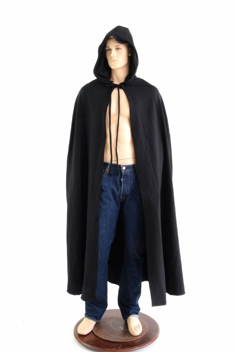 Grim Reaper Long Black Zen Cape Self-lined With Mesh Face Obscurer in ...