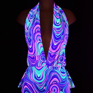 UV Glow Worm Print Josie Ruffle Rump Romper - 155446 - Etsy