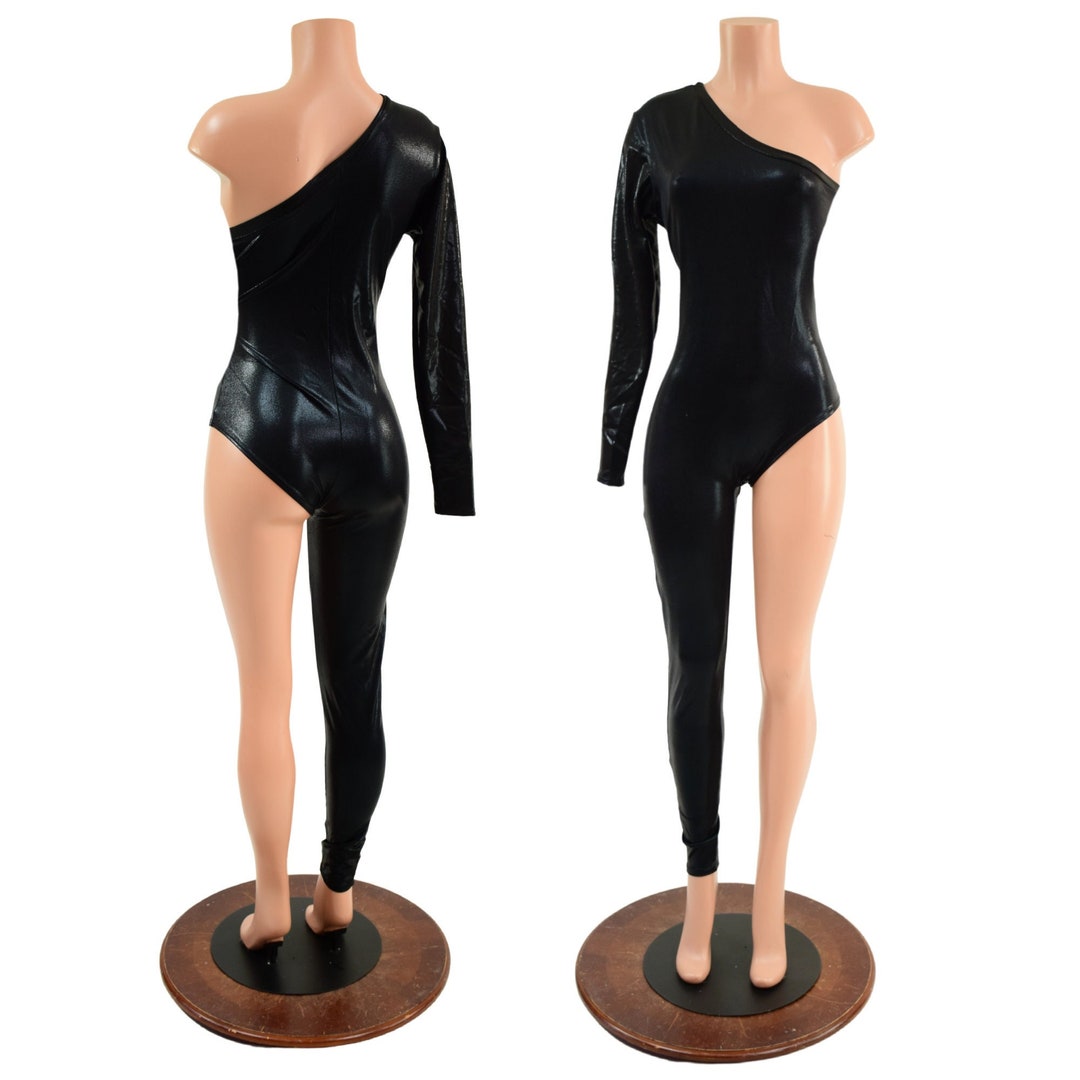 Black Mystique Asymmetrical Catsuit Right Arm and Leg, Siren Cut on ...