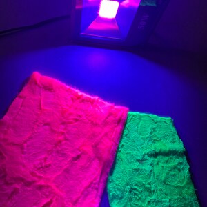 UV Glow Neon Diva Pink Minky Faux Fur Fabric by the Yard - Etsy