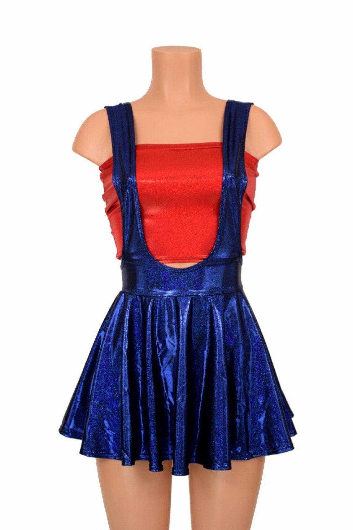 2PC plumber Brother Red Sparkly Jewel Tube Top & - Etsy