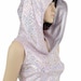 Pink & Silver Mermaid Scale Sleeveless Crop Hoodie W/flashbulb ...