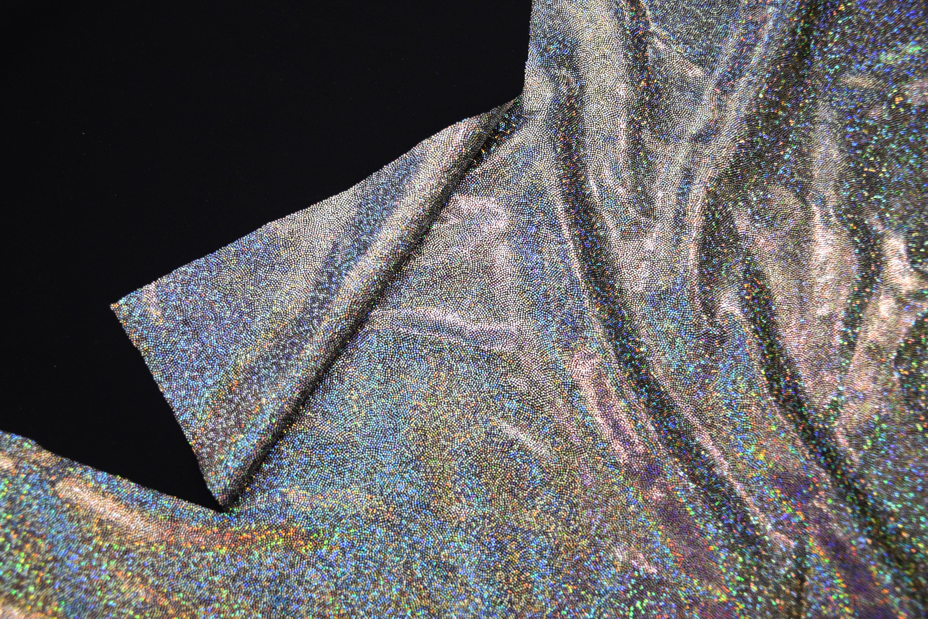 Silver Holographic Four Way Stretch Spandex Fabric by the - Etsy